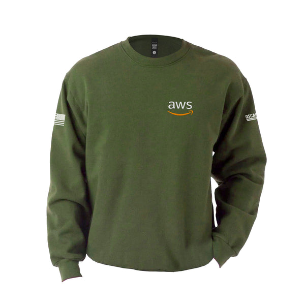 Amazon AWS Military Crew Neck Sweatshirt - Oscar Mike Apparel